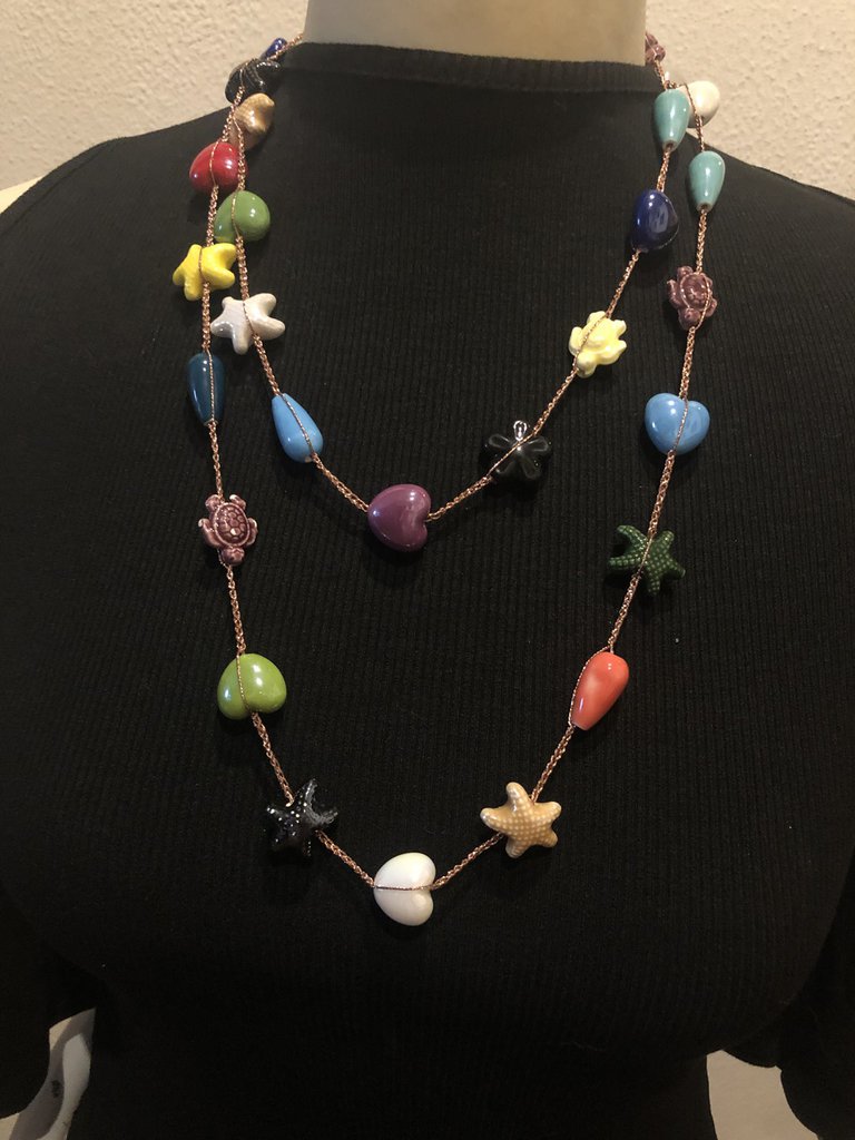 Collana gioiello all'uncinetto - Gioielli - Collane - di Lucyfashion ...