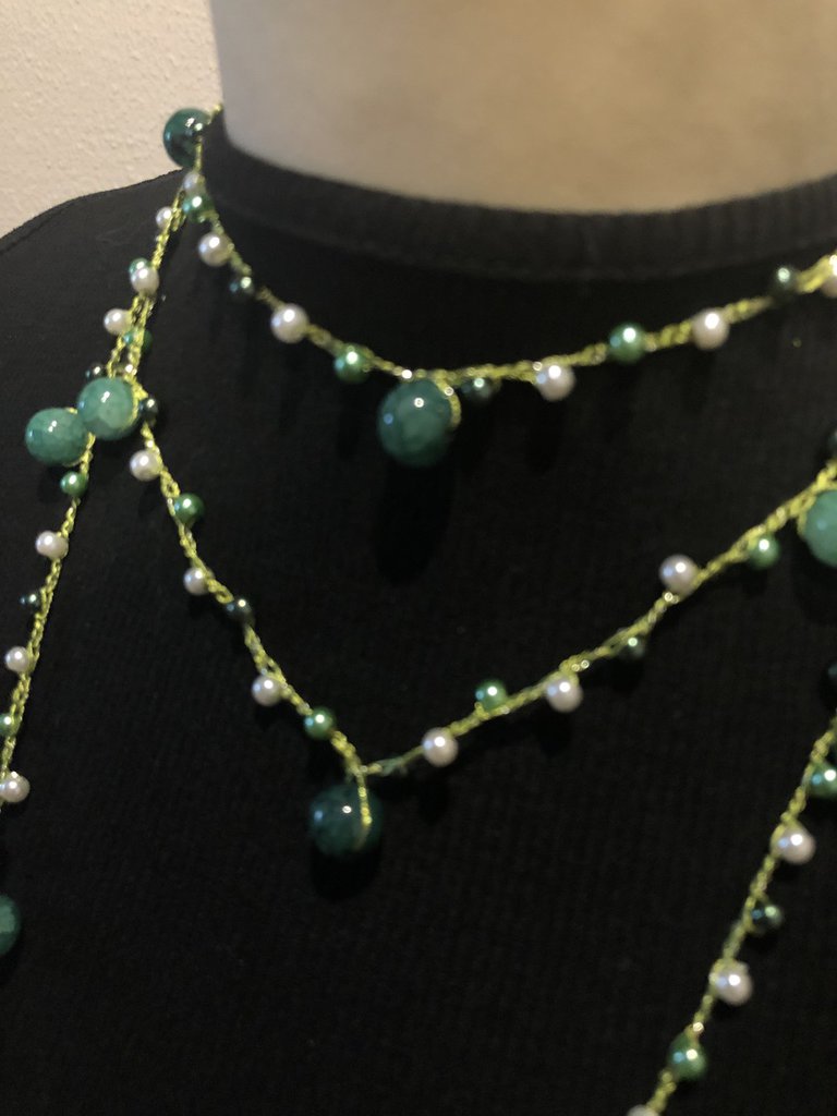 Collana gioiello all'uncinetto - Gioielli - Collane - di Lucyfashion ...