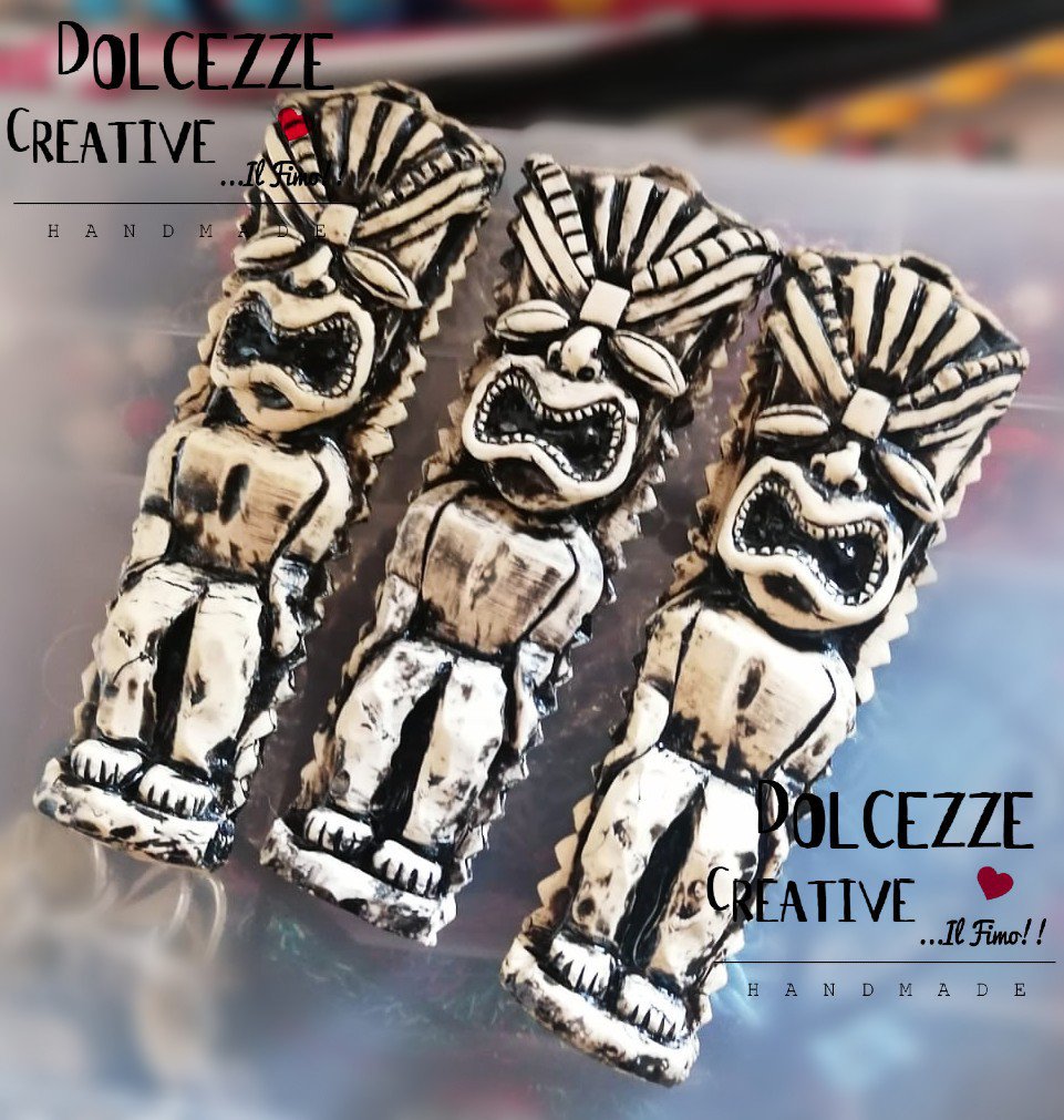 collana Tiki - divinità maori - dio - polinesia - bahamas handmade ...