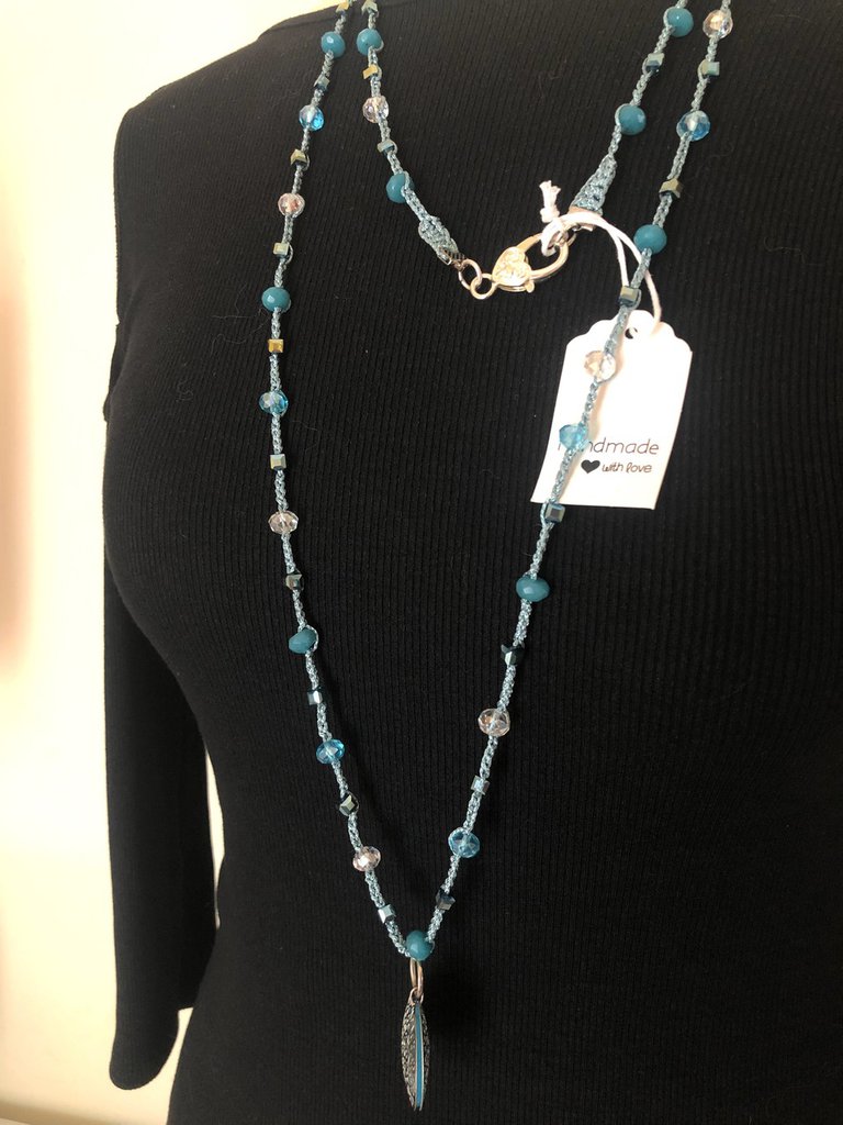 Collana gioiello all'uncinetto - Gioielli - Collane - di Lucyfashion ...