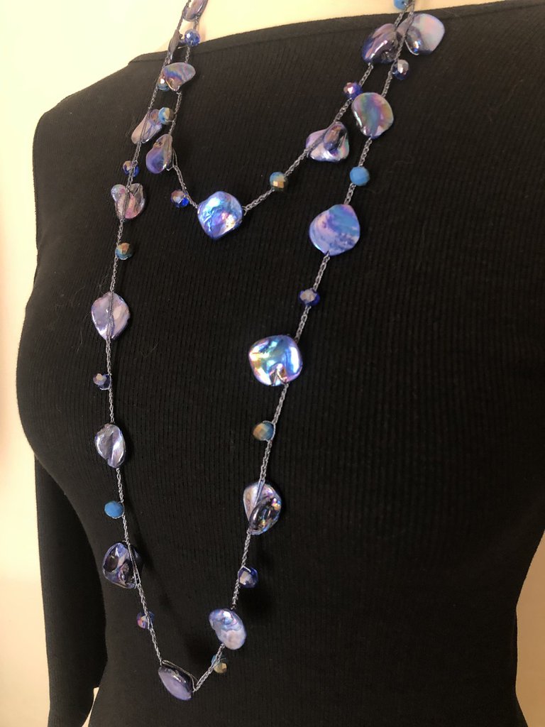 Collana gioiello all'uncinetto - Gioielli - Collane - di Lucyfashion ...