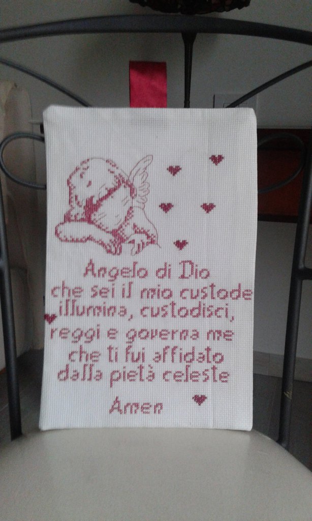 Preghiera Angelo Custode a punto croce - Bambini - Cameretta - di R ...