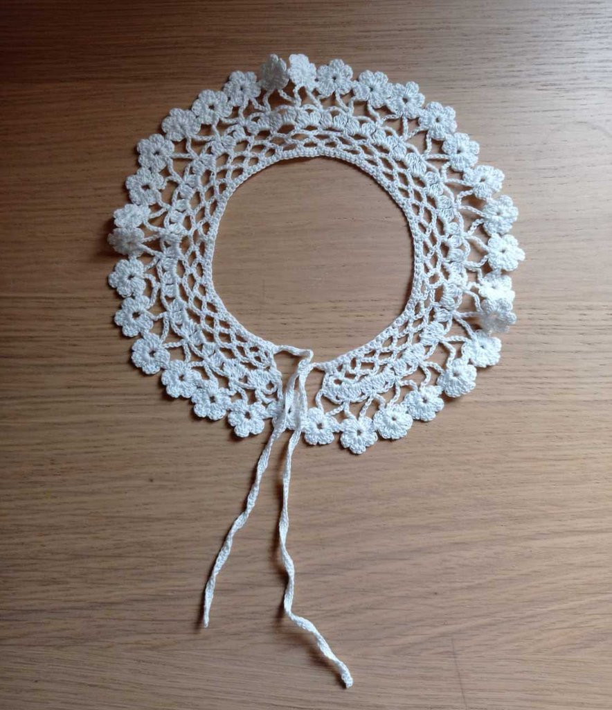 colletto uncinetto,colletto abito bambina,colletto retrò,colletto p ...