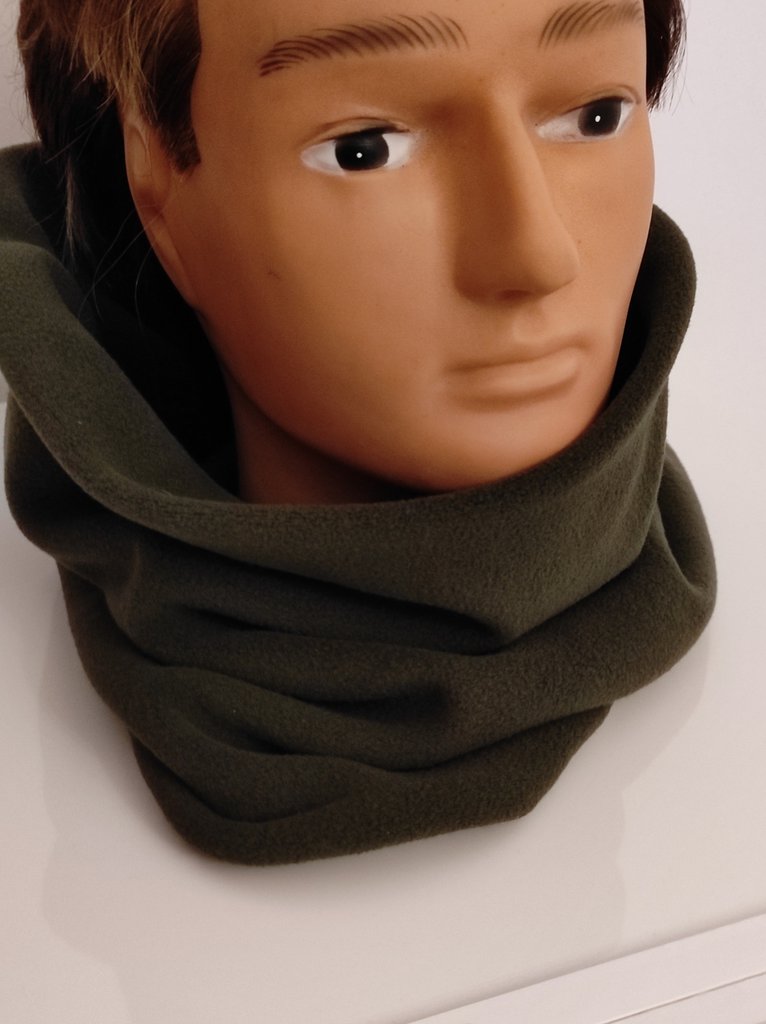 Scaldacollo uomo in pile verde militare - Uomo - Accessori - di Nel ...