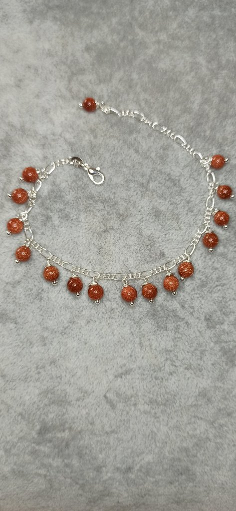 bracciale argento 925 con eliolite o pietre del sole - Gioielli ...