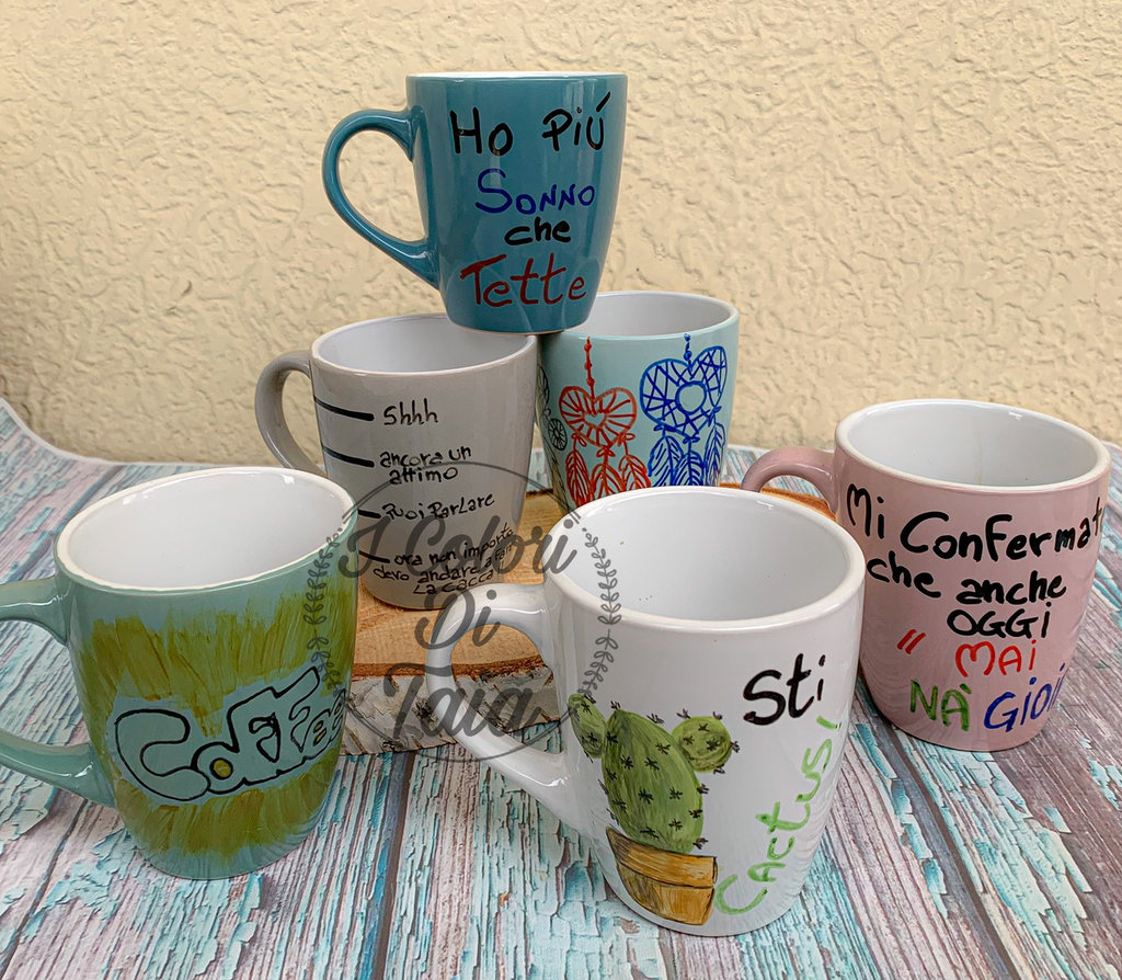 tazze decorate a mano - Per la casa e per te - Cucina - di Creative ...