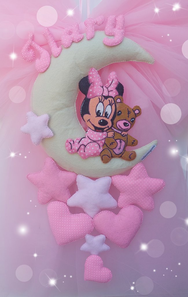 Fiocco nascita "Minnie" - Bambini - Nascita - di Valecreazioni Hand ...