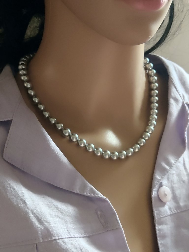 Collana con perle Maiorca grigio chiaro - Gioielli - Collane - di S ...