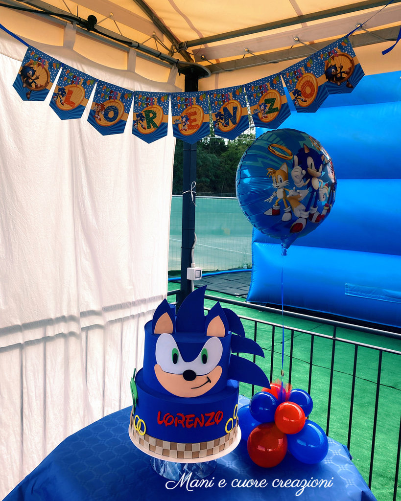 Torta Scenografica Sonic ️Lorenzo - Cake design - Cake topper - d ...