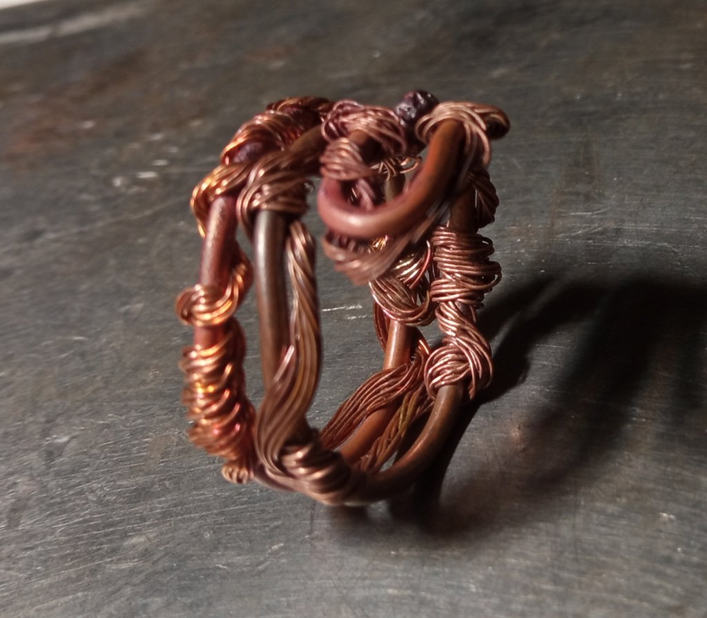 Anello in rame intrecciato 4 - Gioielli - Anelli - di Inside out | su ...