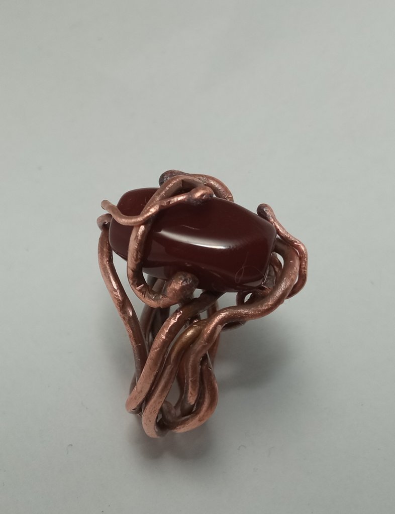 Anello in rame intrecciato con ametista - Gioielli - Anelli - di i ...