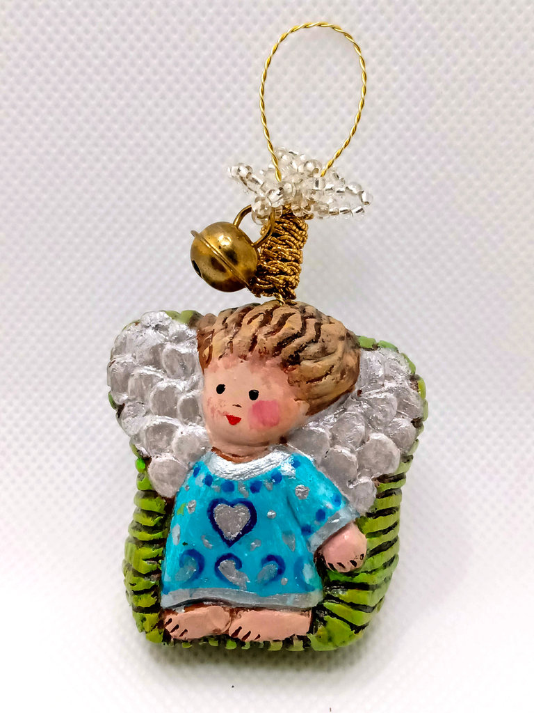 Piccolo angelo in ceramica dipinto a mano. Edizione limitata - Per ...