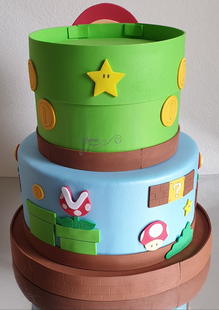 Torta Super Mario - Feste - Decorazioni - di Luana creazioni | su MissHobby