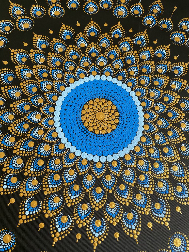 Quadro mandala. Quadro da parete 50x60 dipinto a mano con mandala ...