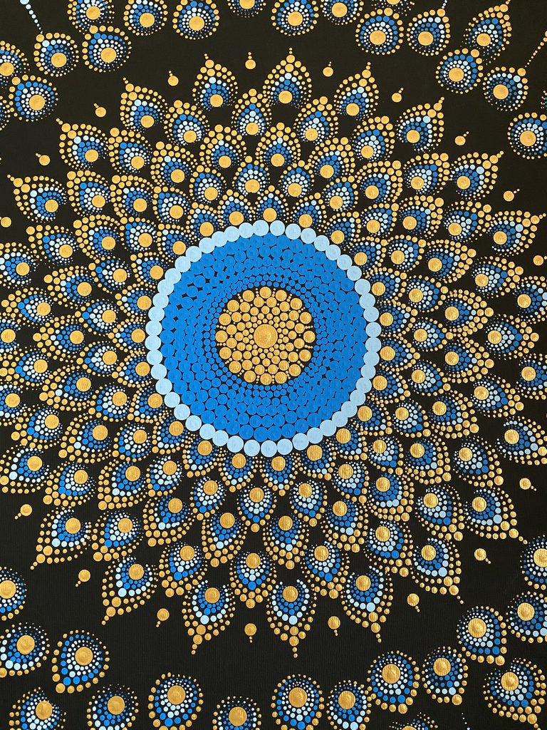 Quadro mandala. Quadro da parete 50x60 dipinto a mano con mandala ...