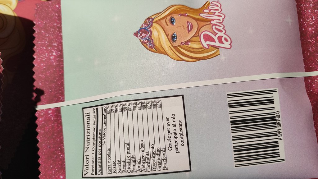 Pacchetti pacchetto patatine personalizzate Barbie unicorno Pinocch ...