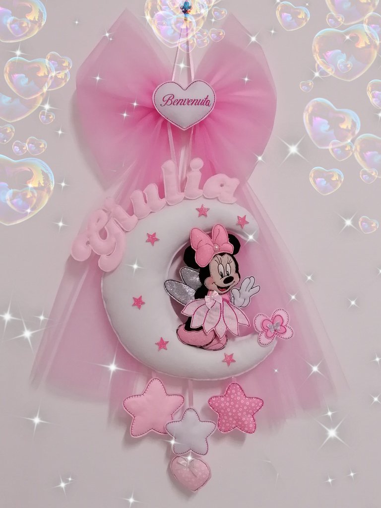 Fiocco nascita in tulle con minnie fatina - Bambini - Nascita - di ...