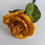Rosa in ceramica colorata a mano gialla cm 13 - Per la casa e per t ...