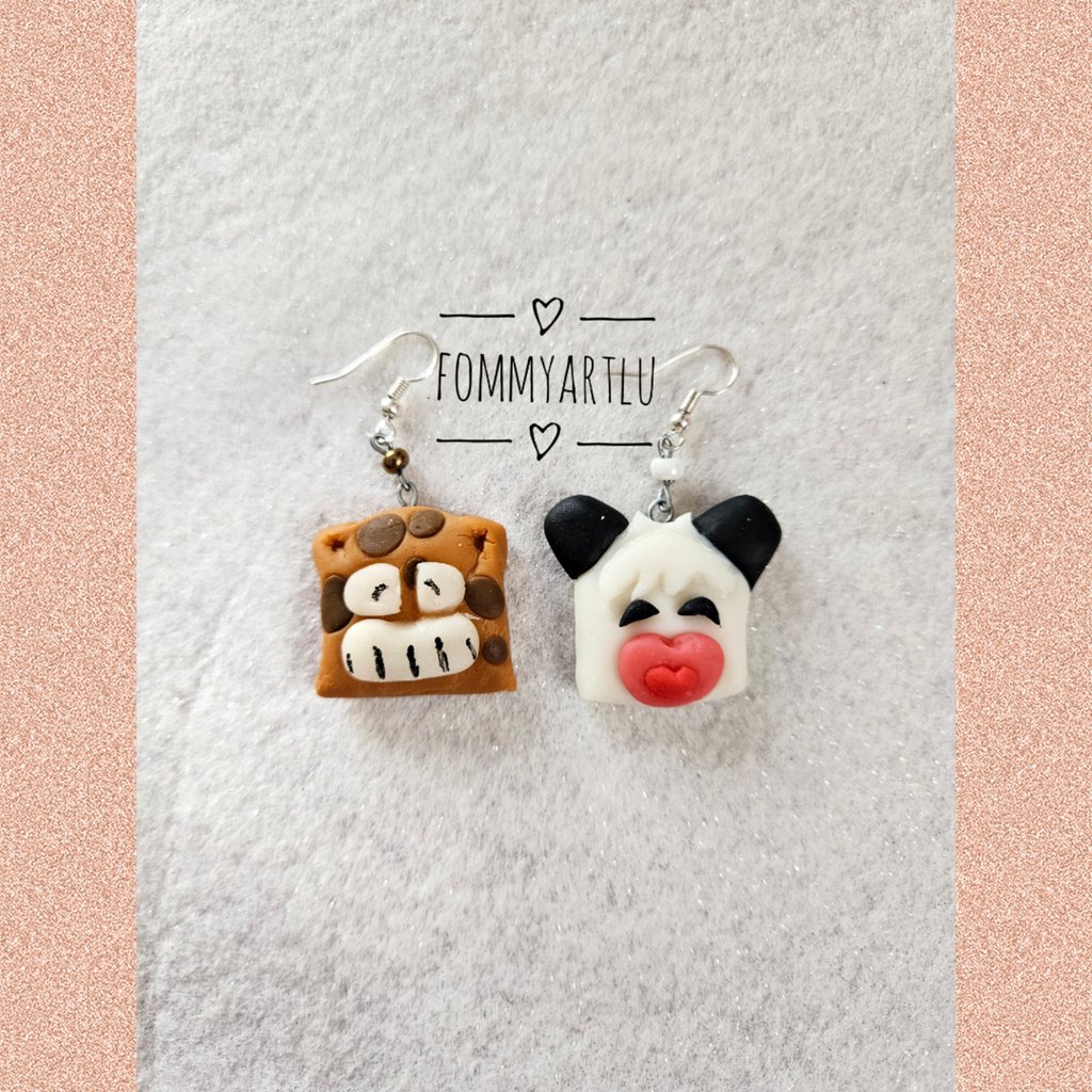 Orecchini Hello Spank e Torakiki in porcellana fredda - Gioielli ...