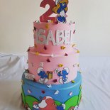 Torta Scenografica Puffi Puffetta - Feste - Decorazioni - di Sweet ...