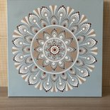 Quadro mandala. Quadro da parete dipinto a mano con la tecnica del ...