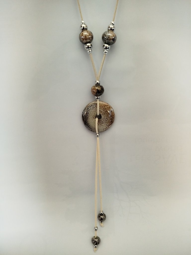 Collana "Hera" in ceramica colore avorio e pitone - Gioielli - Coll ...