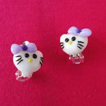 Orecchini clip Hello Kitty Viola - Donna - Accessori - di Tentazion ...