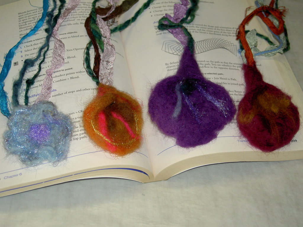 needle felted enchanted forest bookmark adornment - Donna - Accesso ...