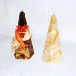 Candela Piramide pentagonale marmorizzata - Per la casa e per te ...