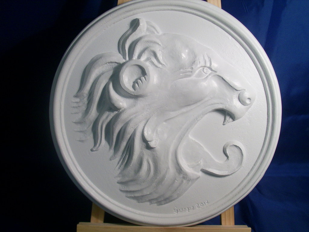 altorilievo in gesso testa di leone - Per la casa e per te - Produz ...