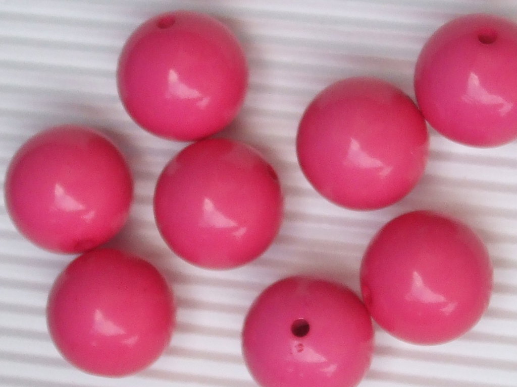 8 maxi perle 16 mm rosa shocking - Materiali - Bigiotteria - di chia ...