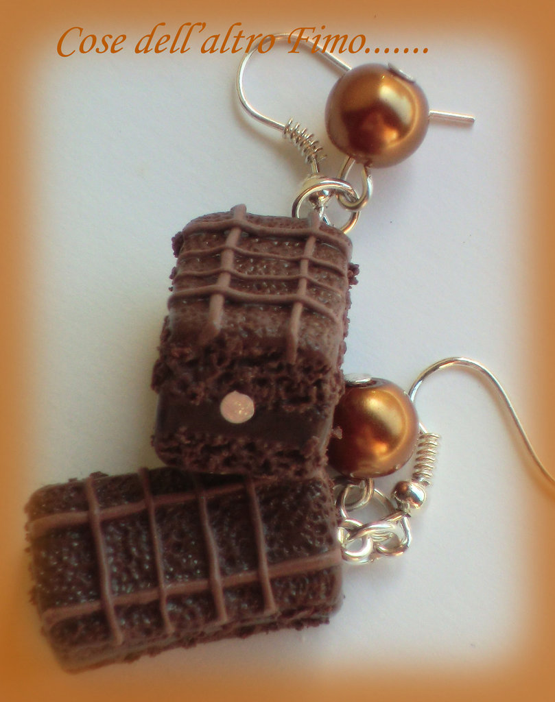Orecchini Kinder Pane cioc Tortina Cacao - Gioielli - Orecchini - d ...