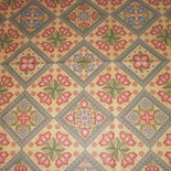 Stoffa gialla, rosa, verde e avio con quadrati/rombi - Materiali ...