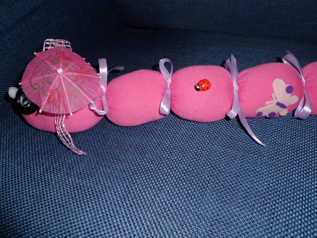 bruco paraspifferi di colore rosa portafortuna fatto a mano - Per l ...