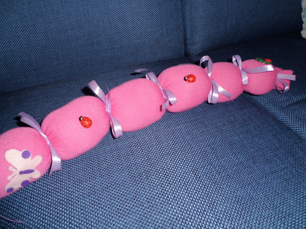 bruco paraspifferi di colore rosa portafortuna fatto a mano - Per l ...