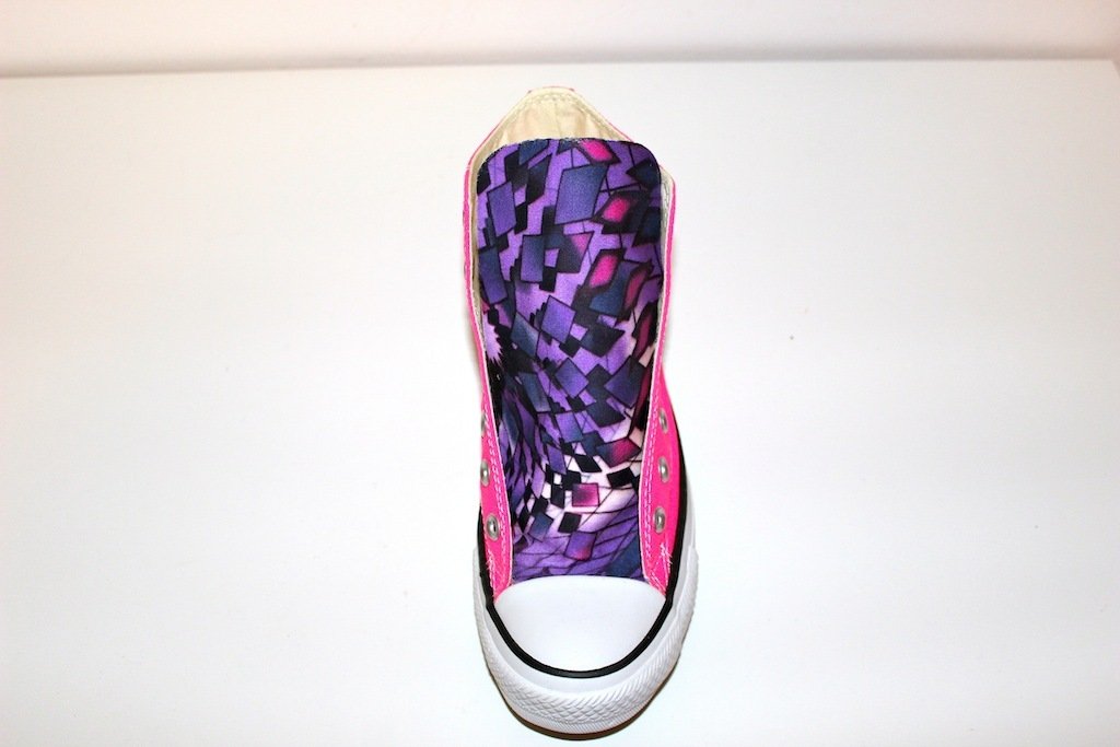 Converse fucsia fluo customized by ILoveSneakers - Donna - Abbiglia ...