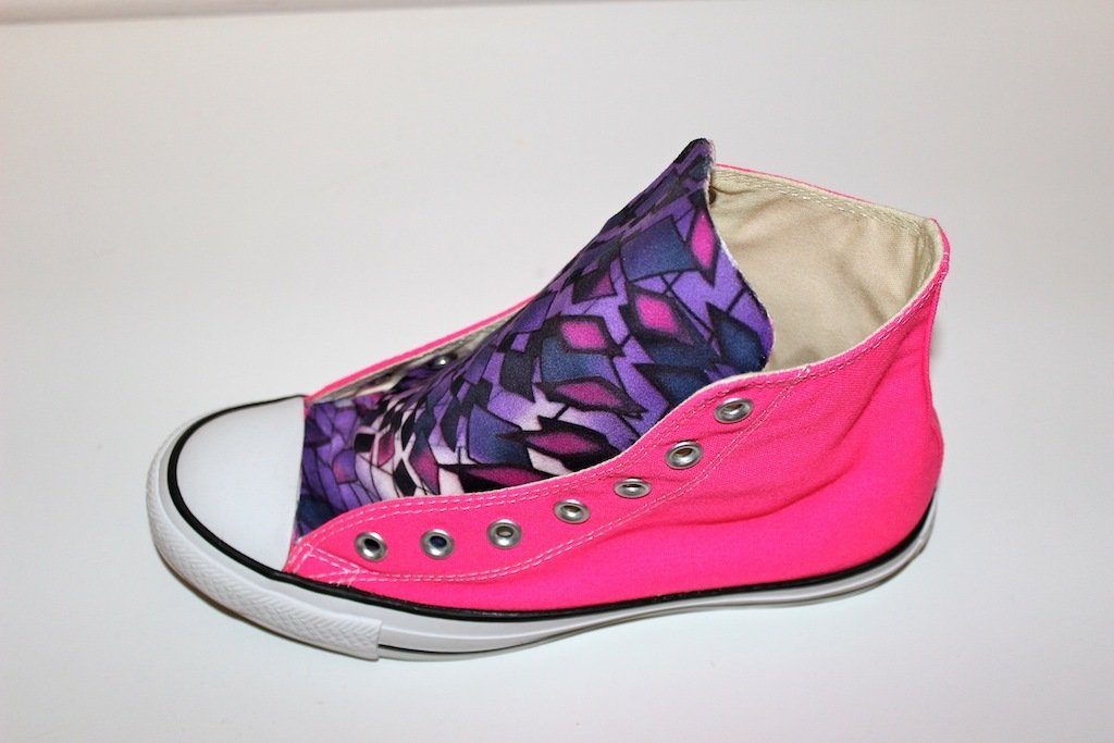 Converse fucsia fluo customized by ILoveSneakers - Donna - Abbiglia ...