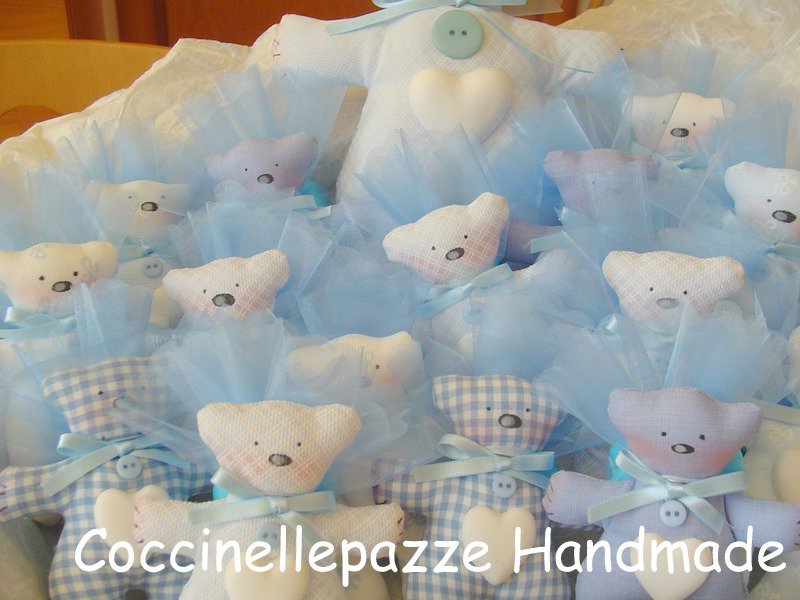 ORSETTI HANDMADE BOMBONIERE NASCITA O BATTESIMO - BIMBO O BIMBA ...