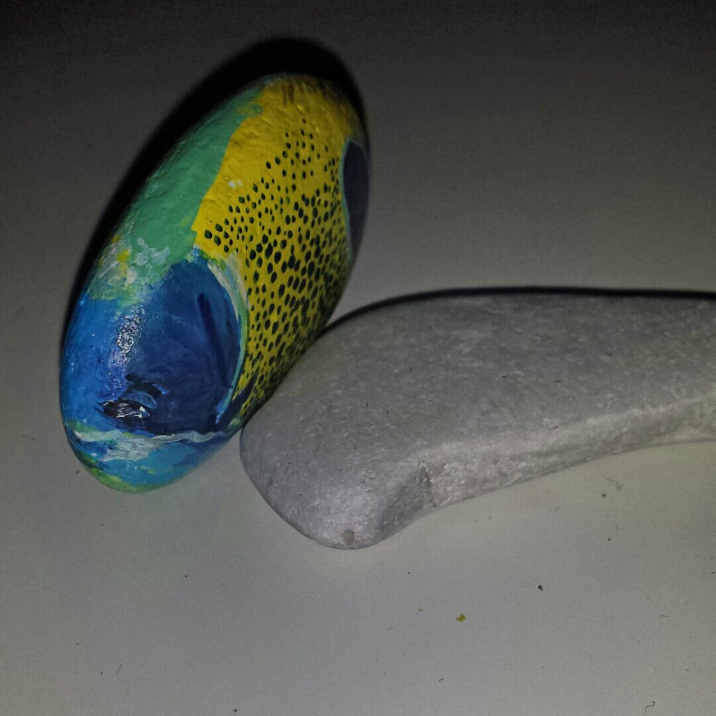 Sasso dipinto a mano Pesce - Per la casa e per te - Produzioni art ...