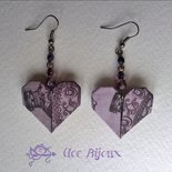 Orecchini Origami Cuore Viola - Feste - Idee regalo - di Creazioni ...