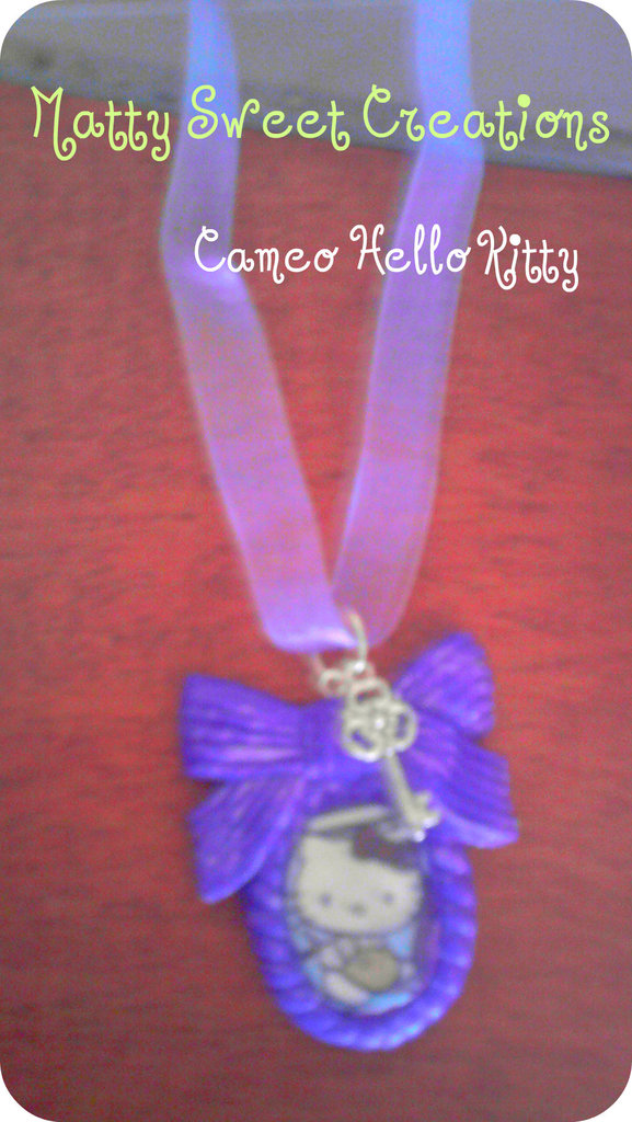 Cameo Hello Kitty - Gioielli - Collane - di Matty Creations Kawaii | su ...