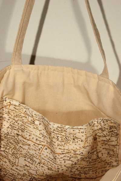 Borsa "map"in cotone - Donna - Borse - di caryhandmade | su MissHobby