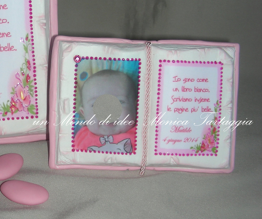Bomboniera Battesimo personalizzabile: libretto in terracotta picco ...