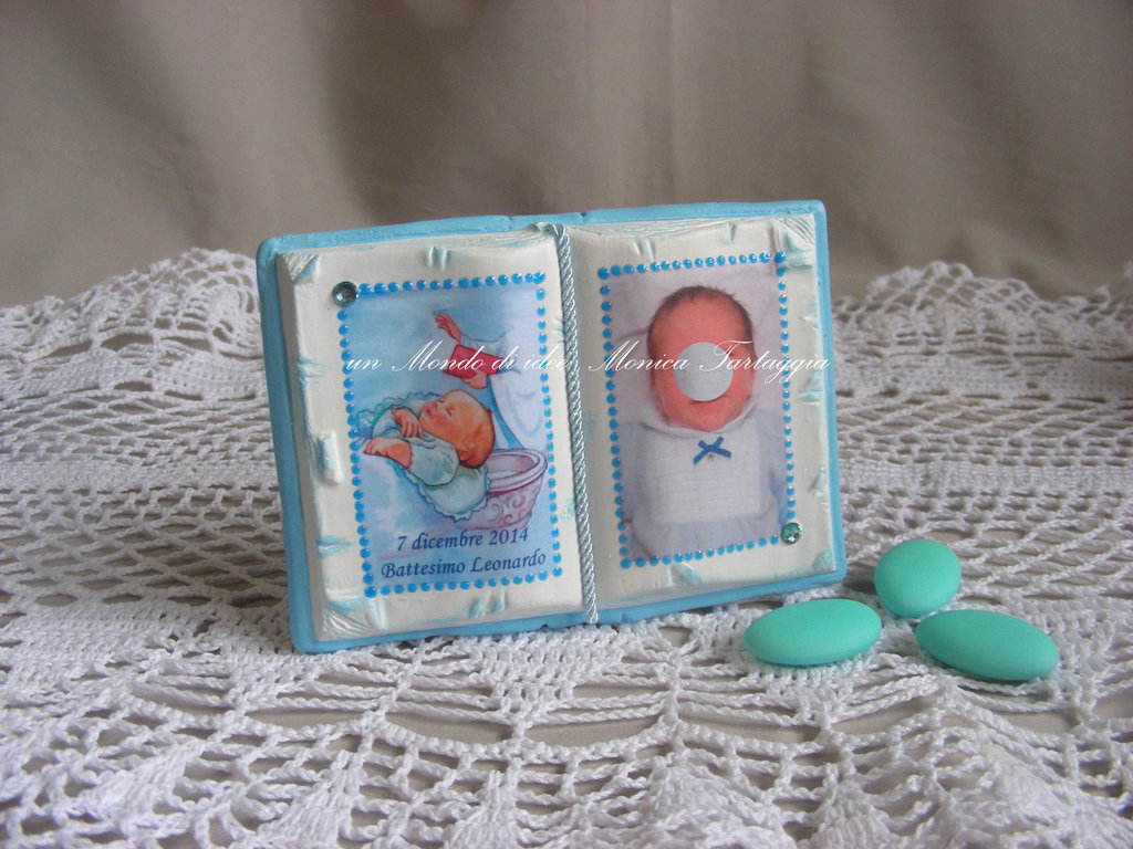 Bomboniera Battesimo personalizzabile: libretto in terracotta picco ...