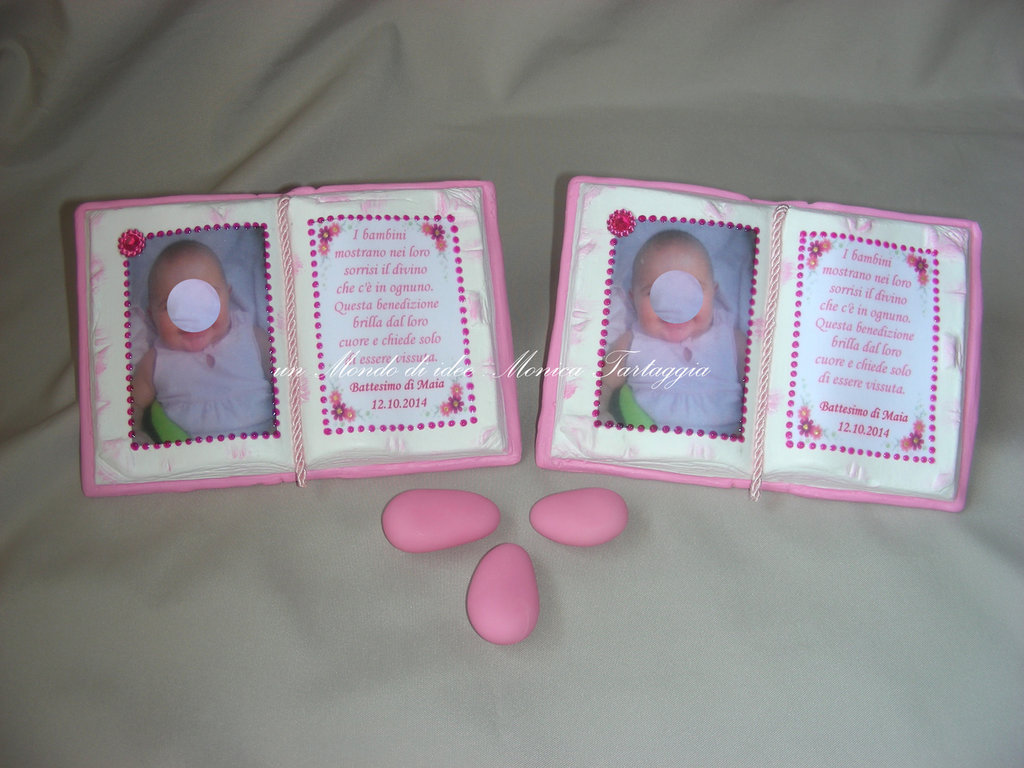 Bomboniera Battesimo personalizzabile: libretto in terracotta picco ...