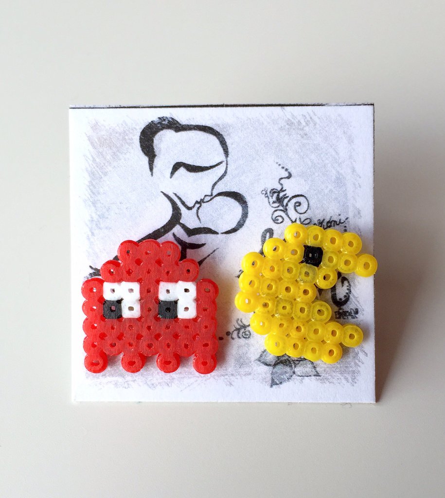 Orecchini Hama Beads PacMan - Gioielli - Orecchini - di Le Creazion ...