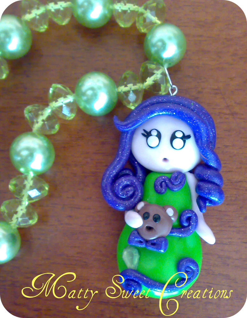Collana Bimba Kawaii - Gioielli - Collane - di Matty Creations Kawaii ...