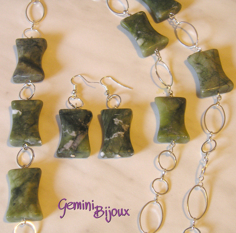 Parure Green Lace Stone - Gioielli - Altro - di Gemini Jewels | su ...