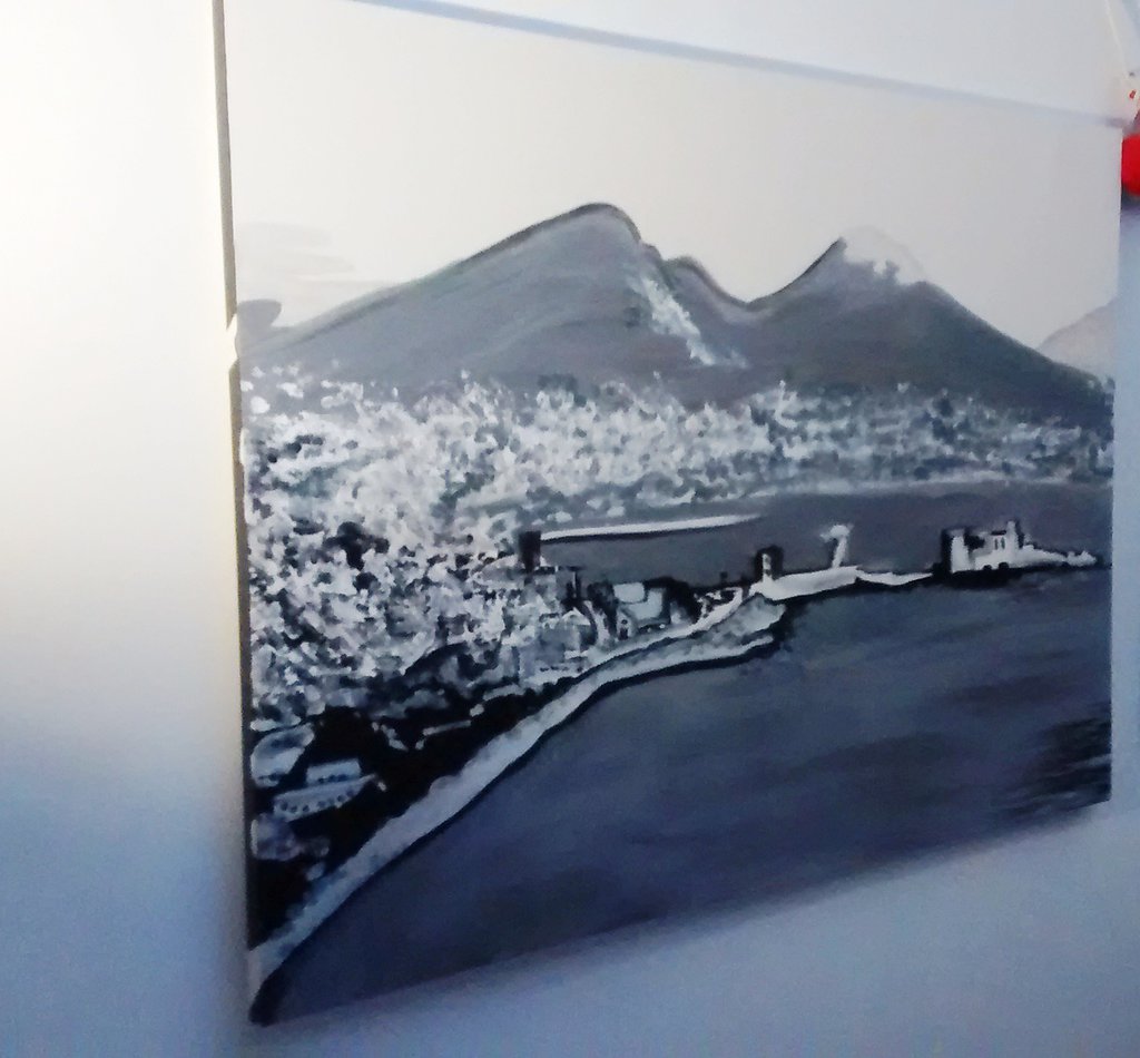Quadro moderno bianco e nero, Golfo di Napoli - Per la casa e per t ... Quadro moderno bianco e nero, Golfo di Napoli - Per la casa e per t ...