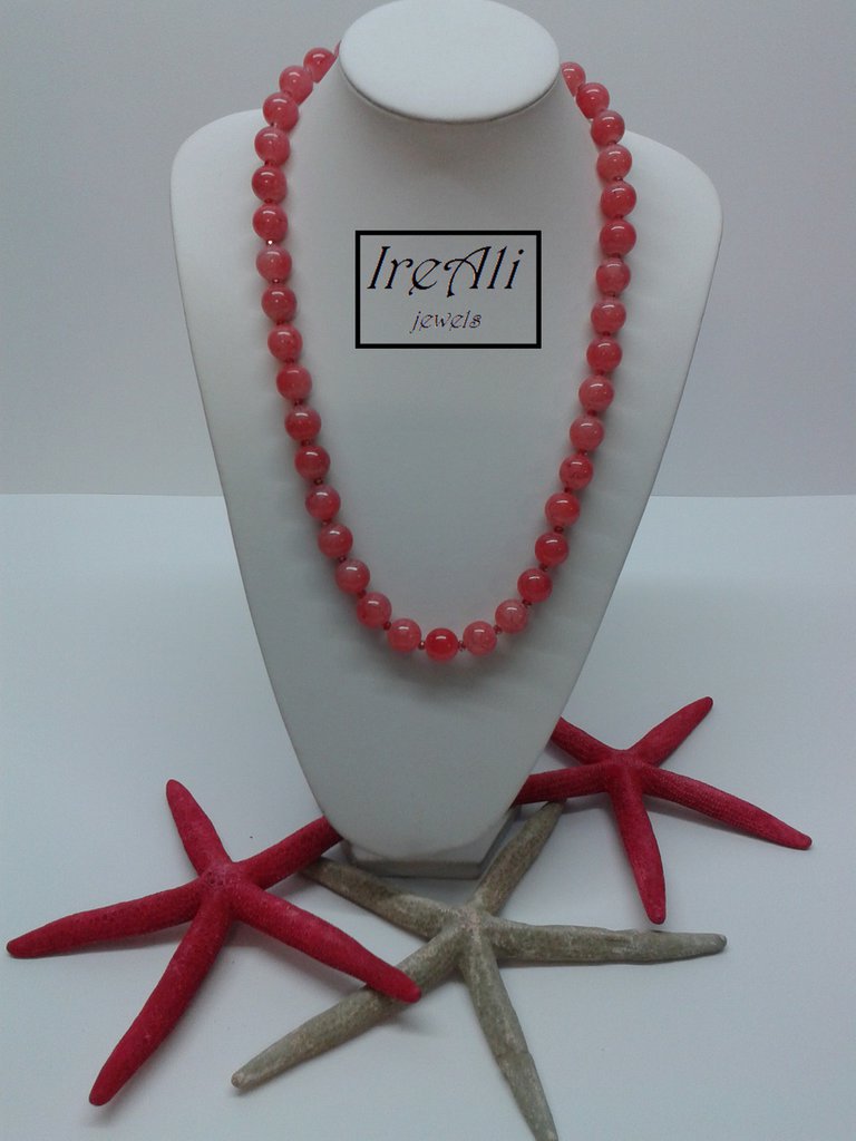 Collana Rosa Corallo Effetto Crepa Collezione Murano - Gioielli - C ...